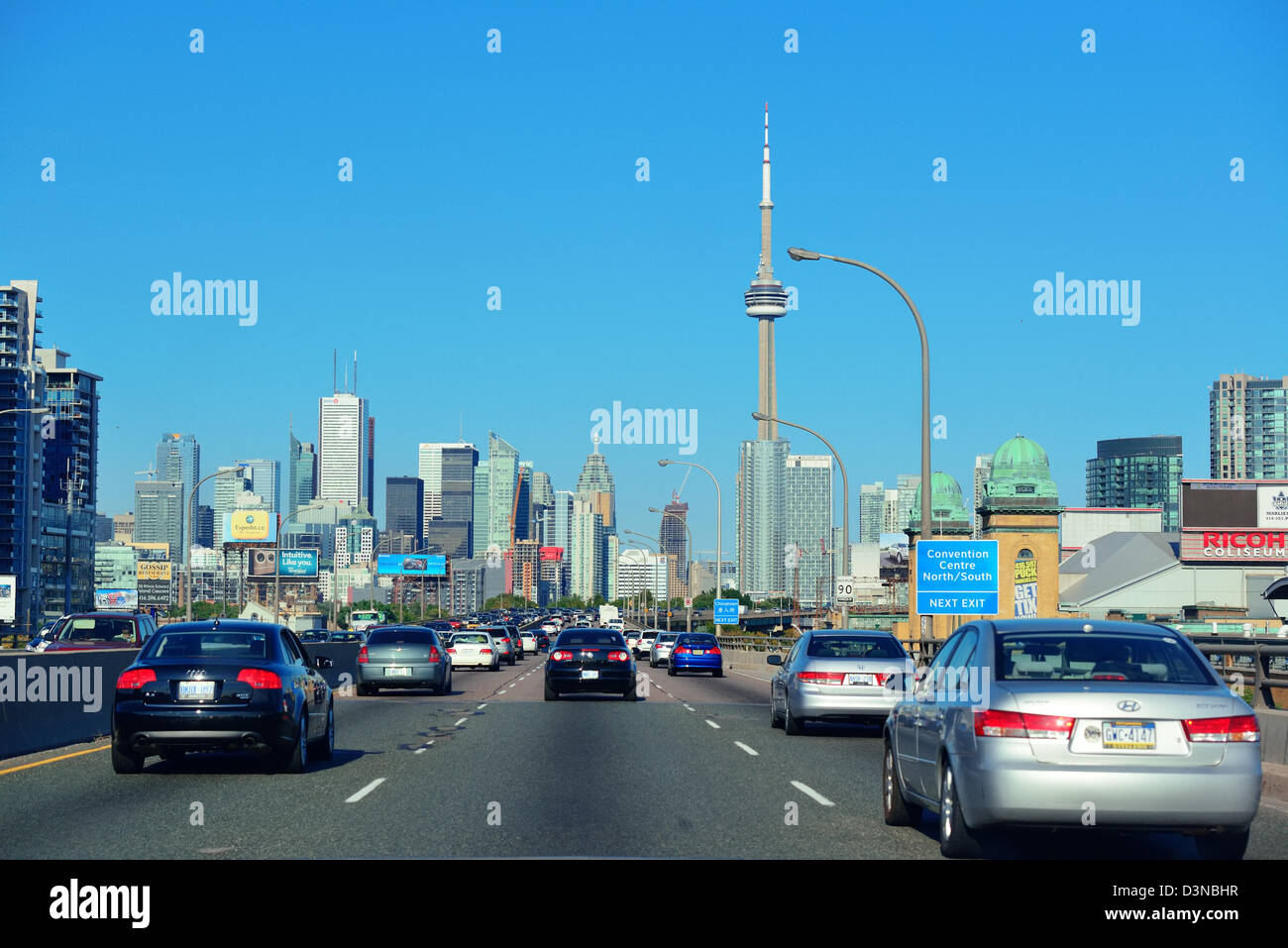 Toronto highway with cityscape Stock Photo - Alamy