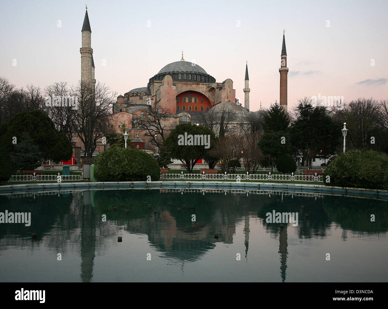 A view of the former mosque and church Hagia Sophia in Istanbul, Turkey ...