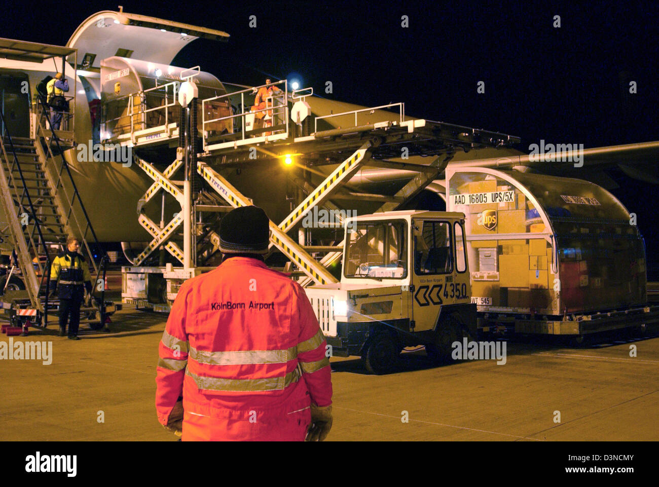 Members of staff of the US international shipping company United Parcel ...