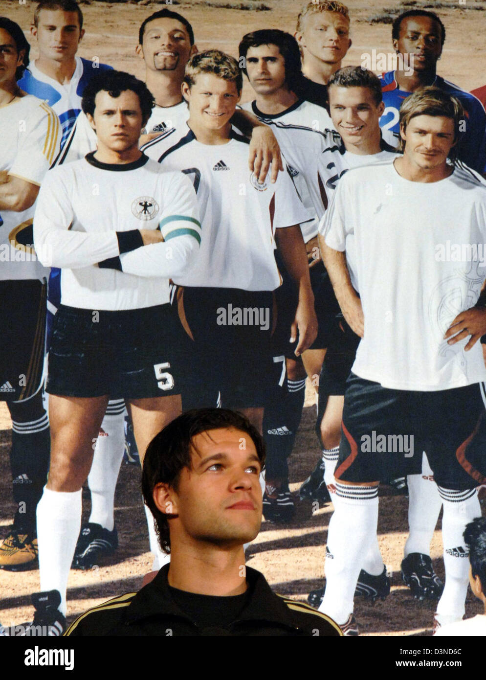 German national soccer team captain Michael Ballack sits in front of an ...