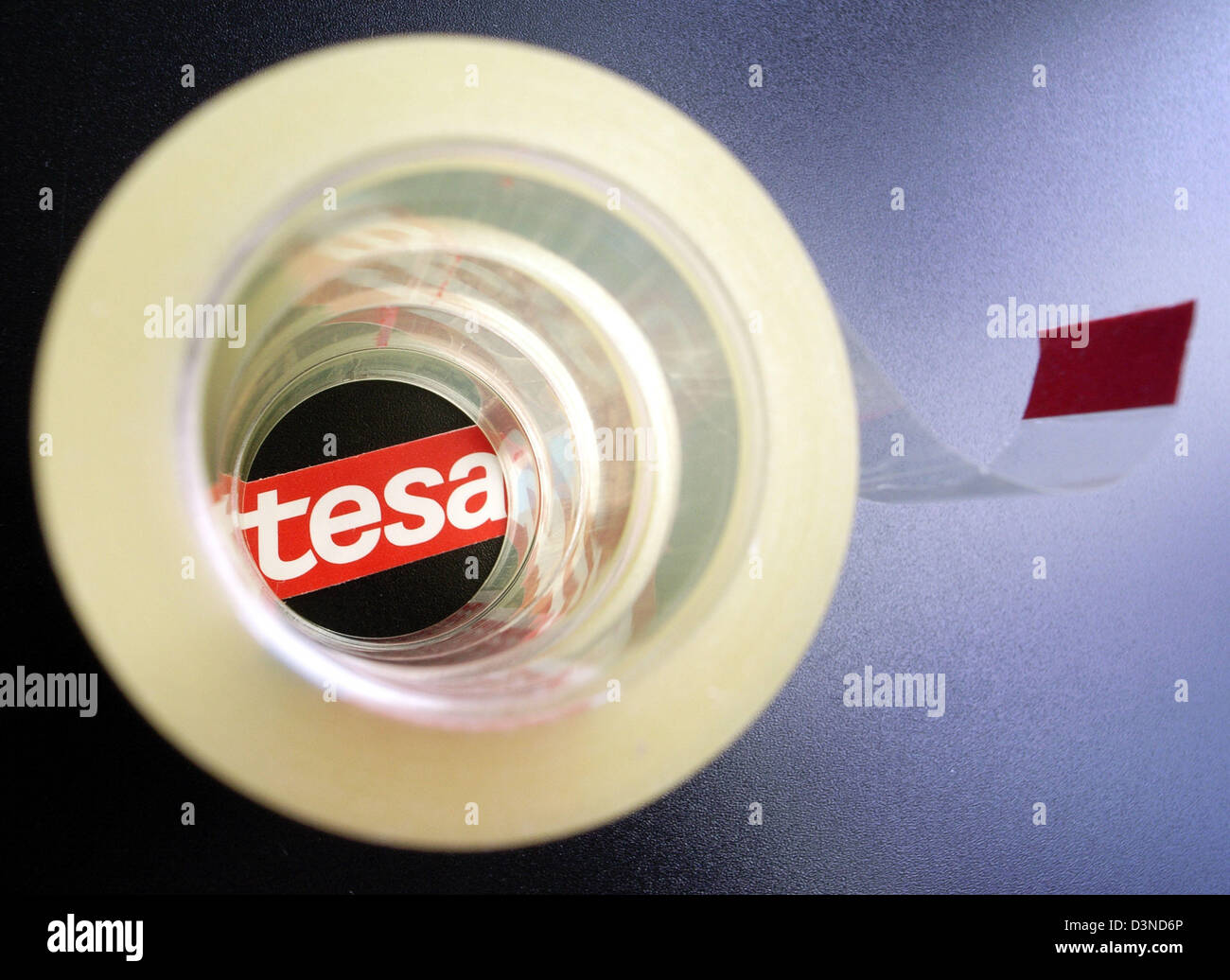 The picture shows stacked tesafilm rolls in Frankfurt Main, Germany ...