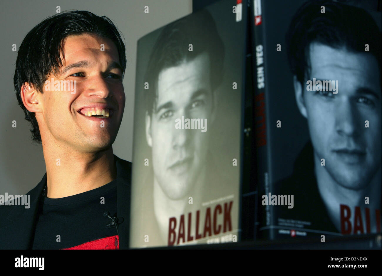 The German national soccer player Michael Ballack presents his book ...