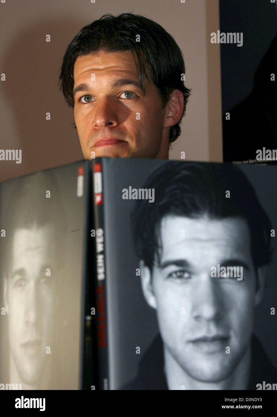 The German national soccer player Michael Ballack presents his book ...