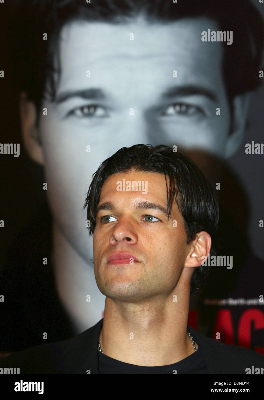 The German national soccer player Michael Ballack presents his book ...