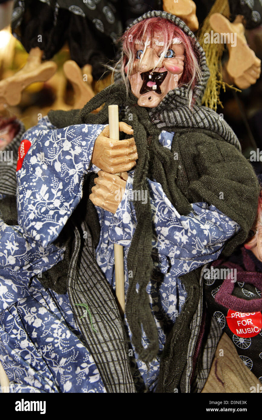 Salesmen sell figures of witches for Epiphany on Piazza Navona in Rome ...