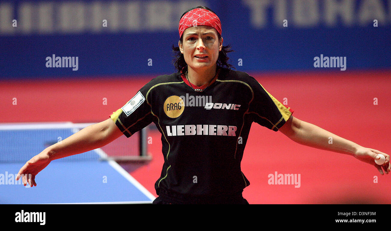 German Nicole Struse reacts perplexed during the fourth set vs ...