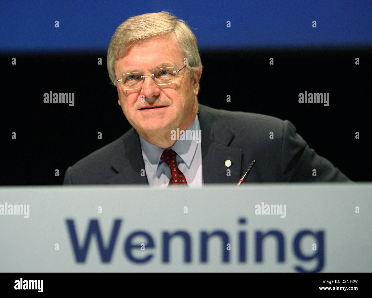 Bayer chairman Werner Wenning looks at the audience during the annual ...