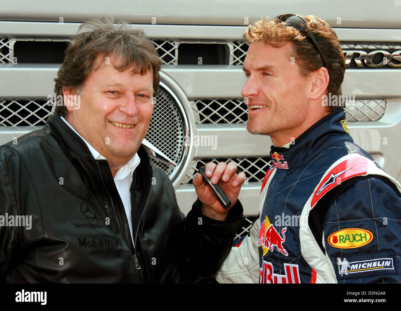 Norbert haug and david coulthard at the circuit hi-res stock ...