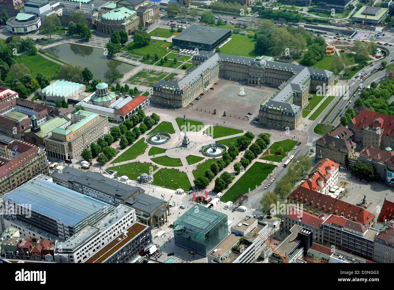 Stuttgart schlossplatz aerial hi-res stock photography and images - Alamy