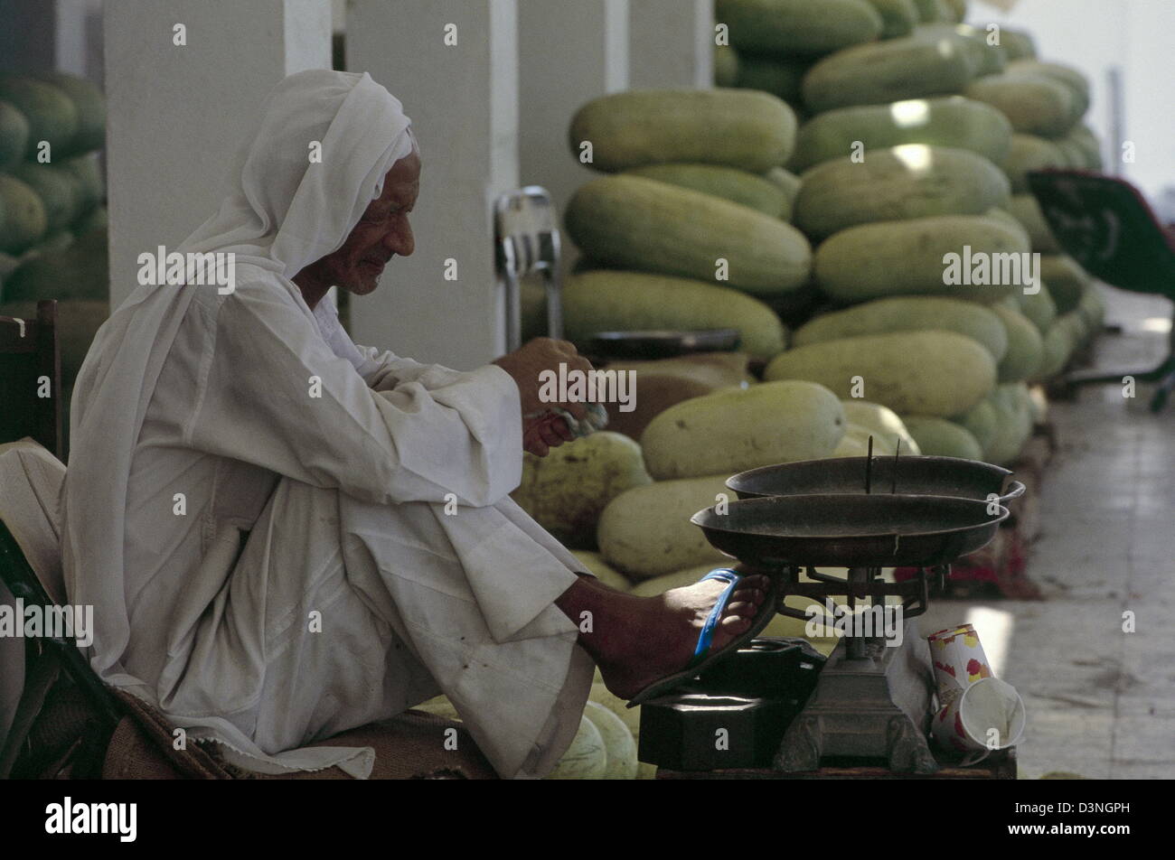 A market in the Eastern Province shiite town of Qatif, which comprises ...