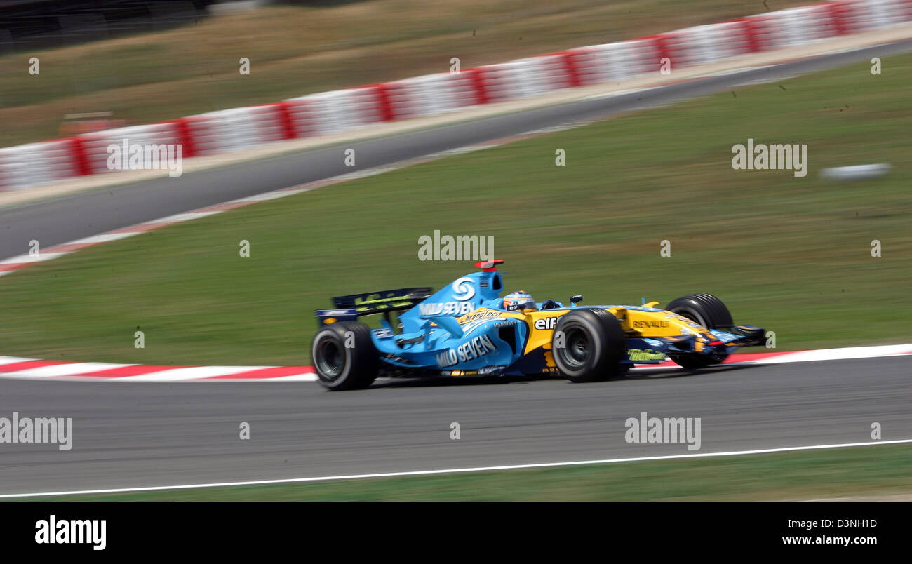 Spanish Formula One pilot Fernando Alonso of Renault F1 Team pictured ...