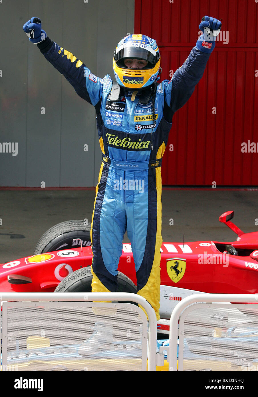 Spanish Formula One driver Fernando Alonso of the Renault F1 team ...