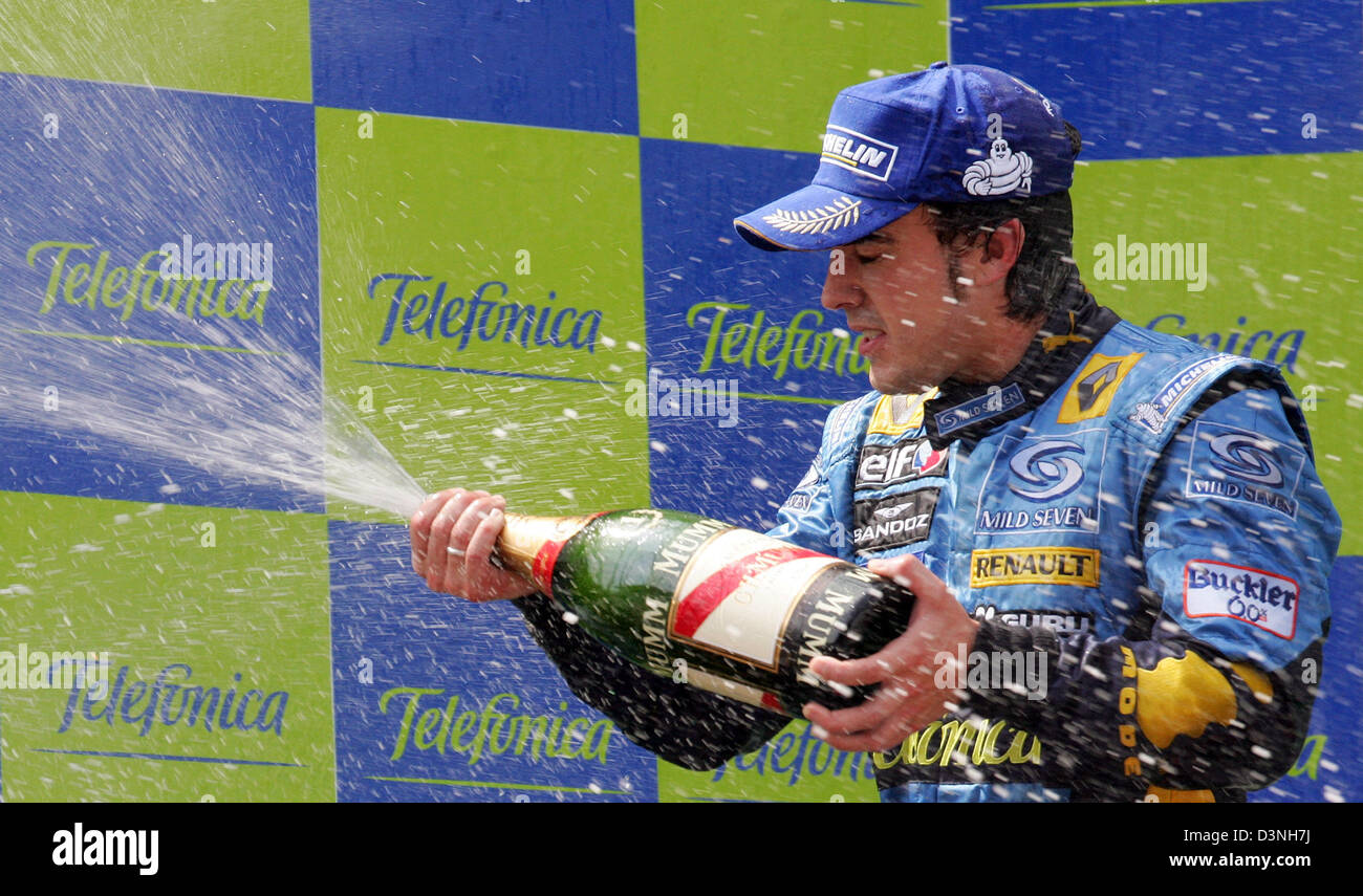 Spanish Formula One driver Fernando Alonso of the Renault F1 team ...