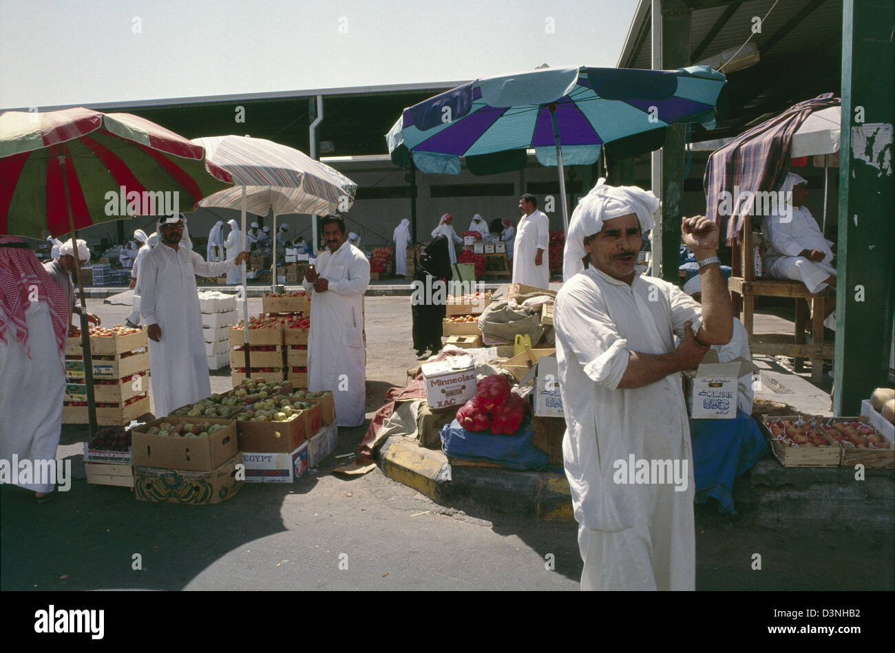 A market in the Eastern Province shiite town of Qatif, which comprises ...