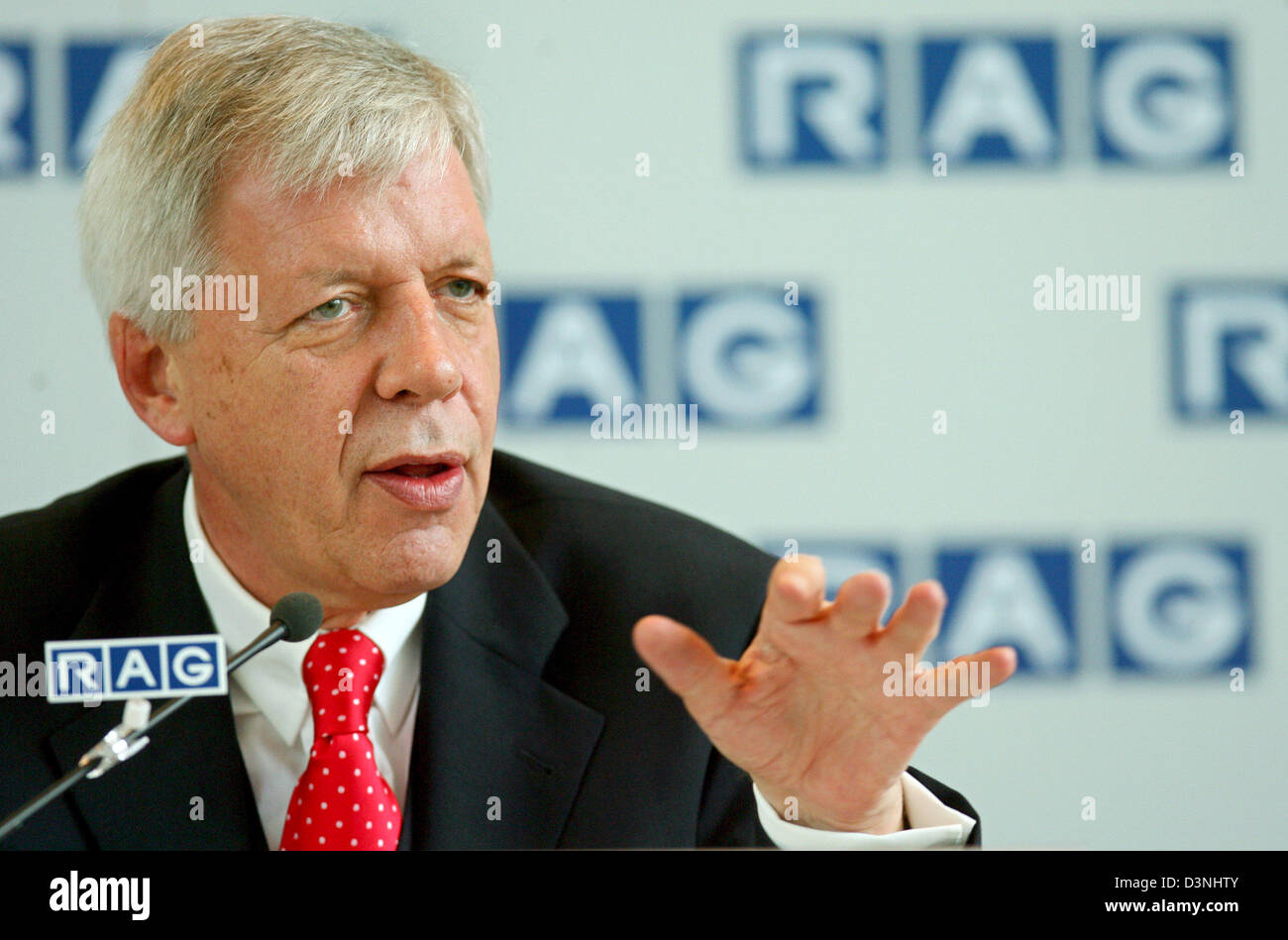 Werner Mueller, chairman of chemicals and mining company RAG, speaks at ...