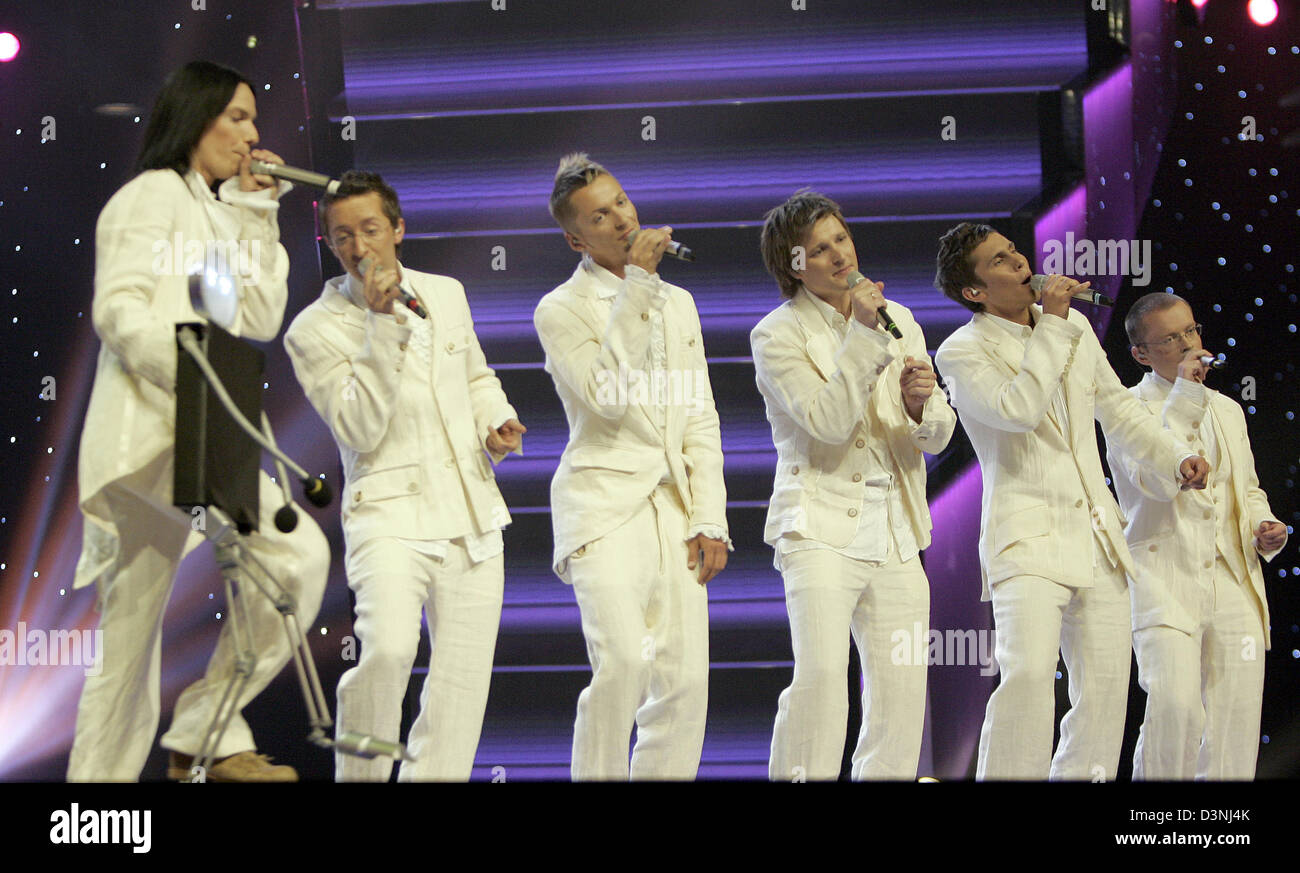 The band Cosmos, representing Lithuania to the Eurovision Song Contest ...