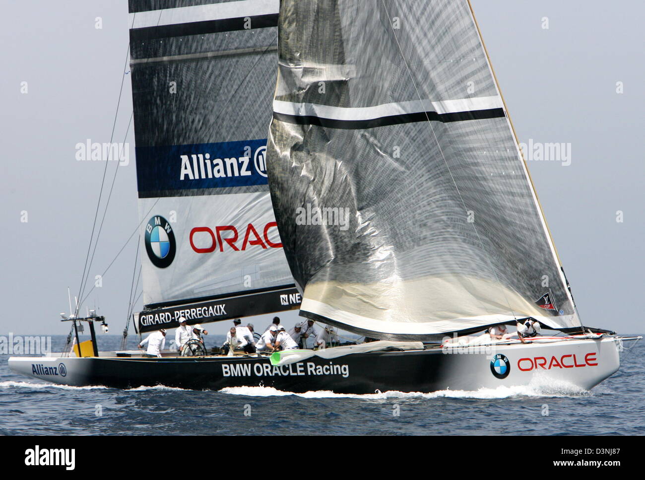 US team Oracle BMW Racing and Italian +39 Challenge sail a race ...