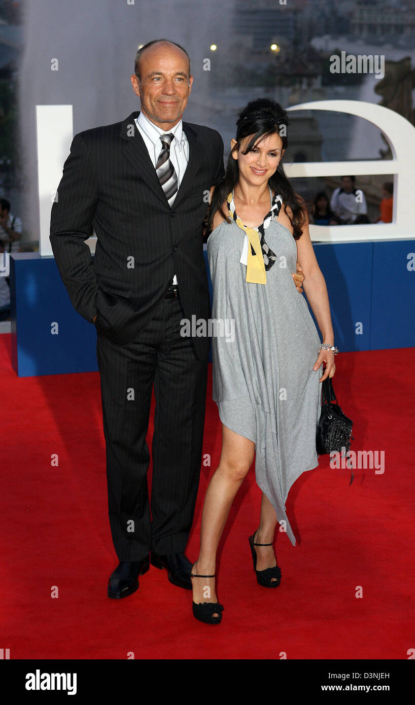 German actor Heiner Lauterbach arrives with his wife Viktoria at the ...