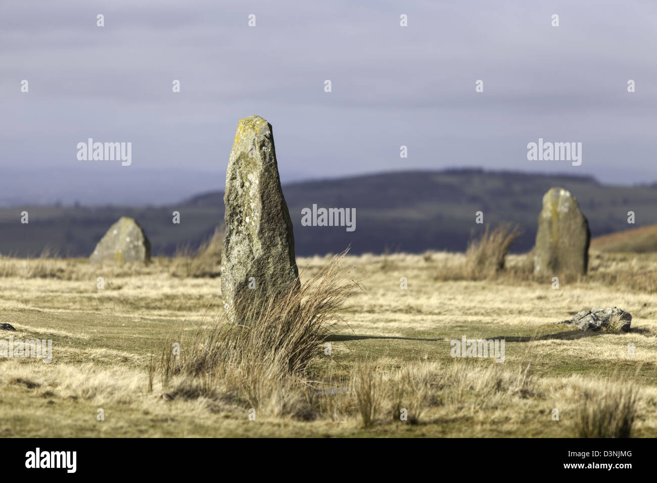 Mitchell's Fold Stone Circle, Stapeley Hill Shropshire, England, UK ...