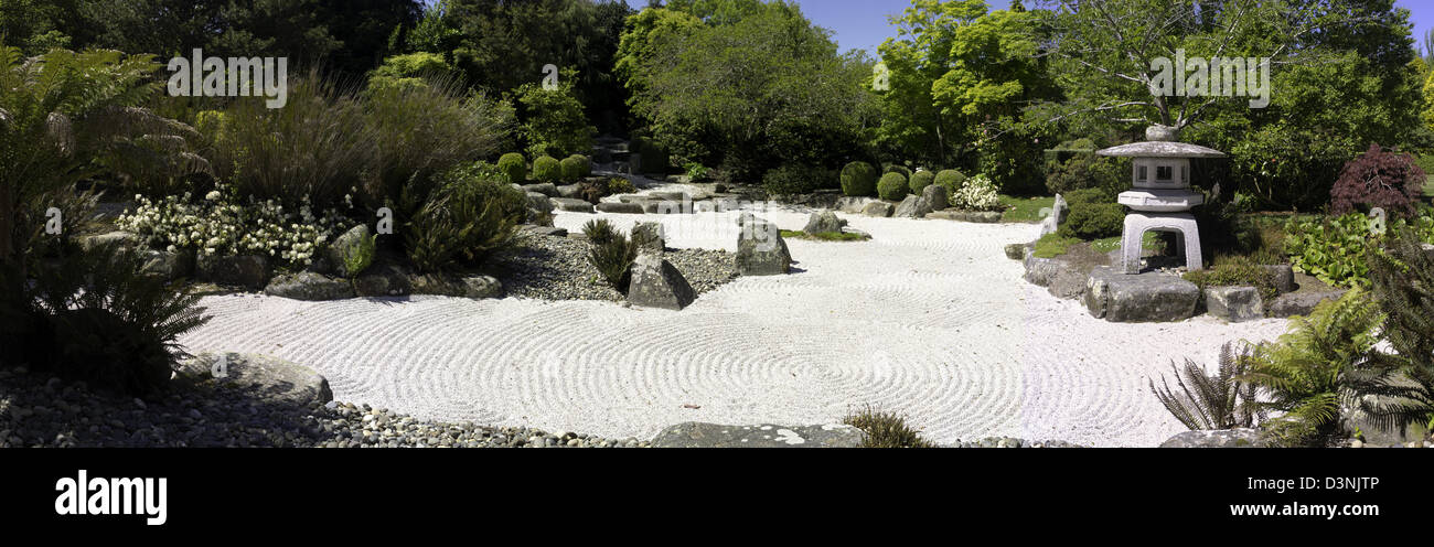 View of the Japanese Garden, Queens Park, central Invercargill, New ...
