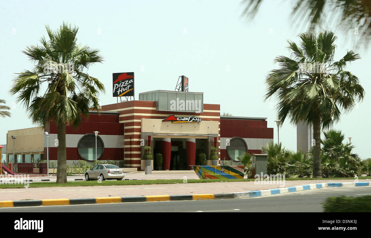 The picture shows a Pizza Hut restaurant in Kuwait City, Kuwait, Sunday ...