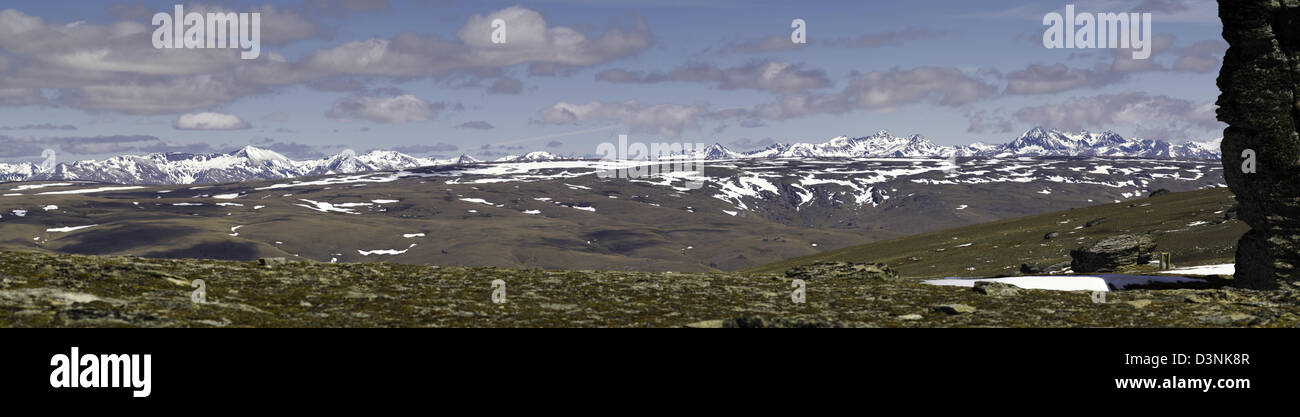 Panoramic view of the Obelisk and other tors (schist pillars) on the ...