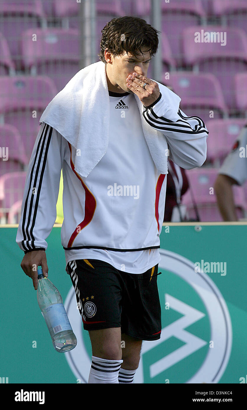 Michael Ballack, captain of the German national soccer team, leaves the ...