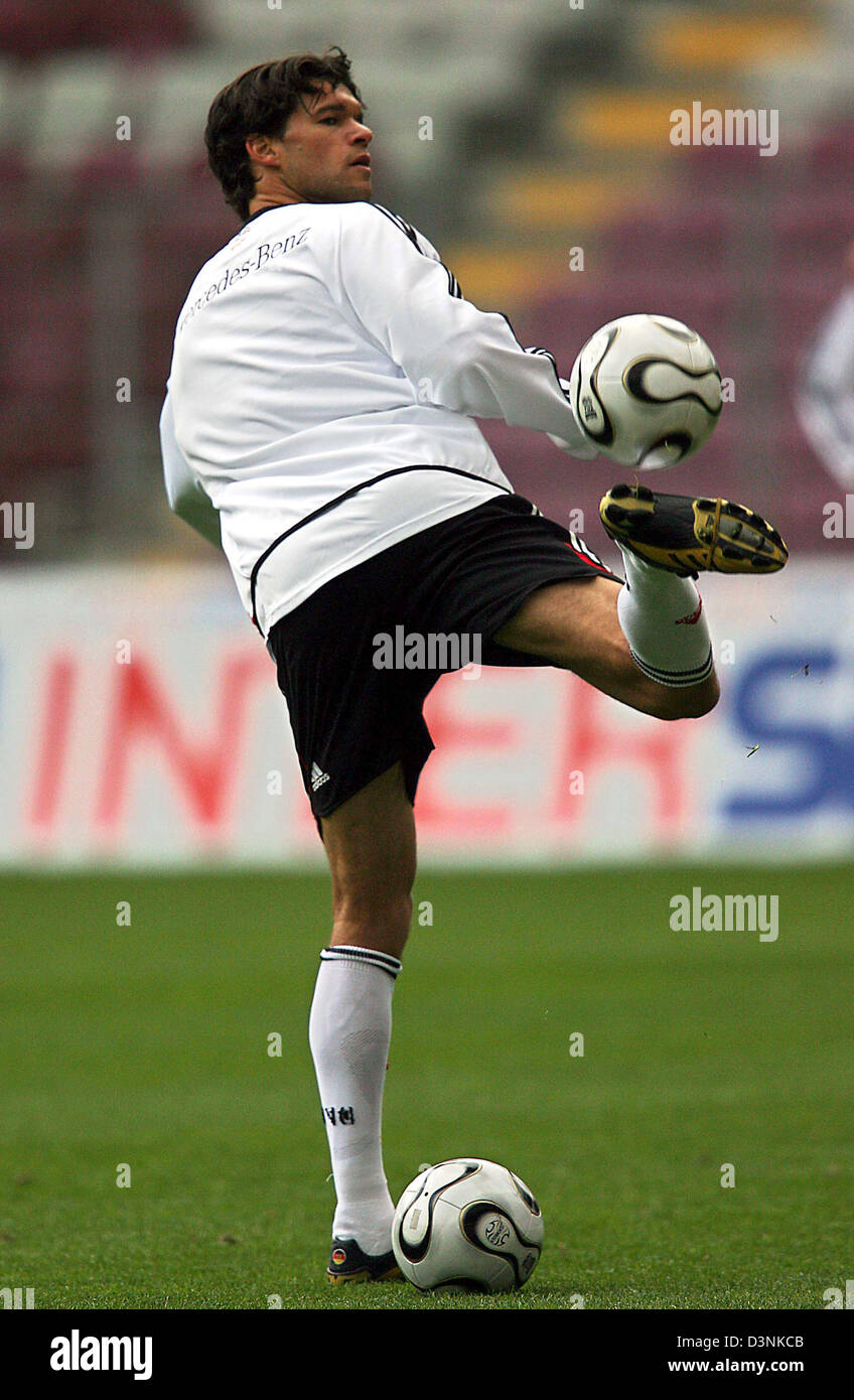 Michael Ballack, player of the German national soccer team, attends a ...