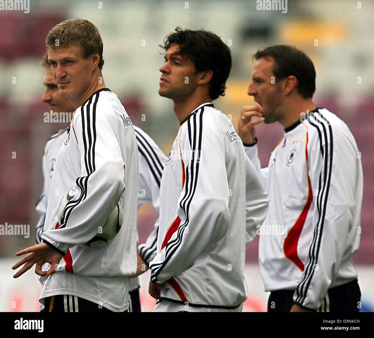 German internationals (L-R) Robert Huth, Michael Ballack and Jens ...