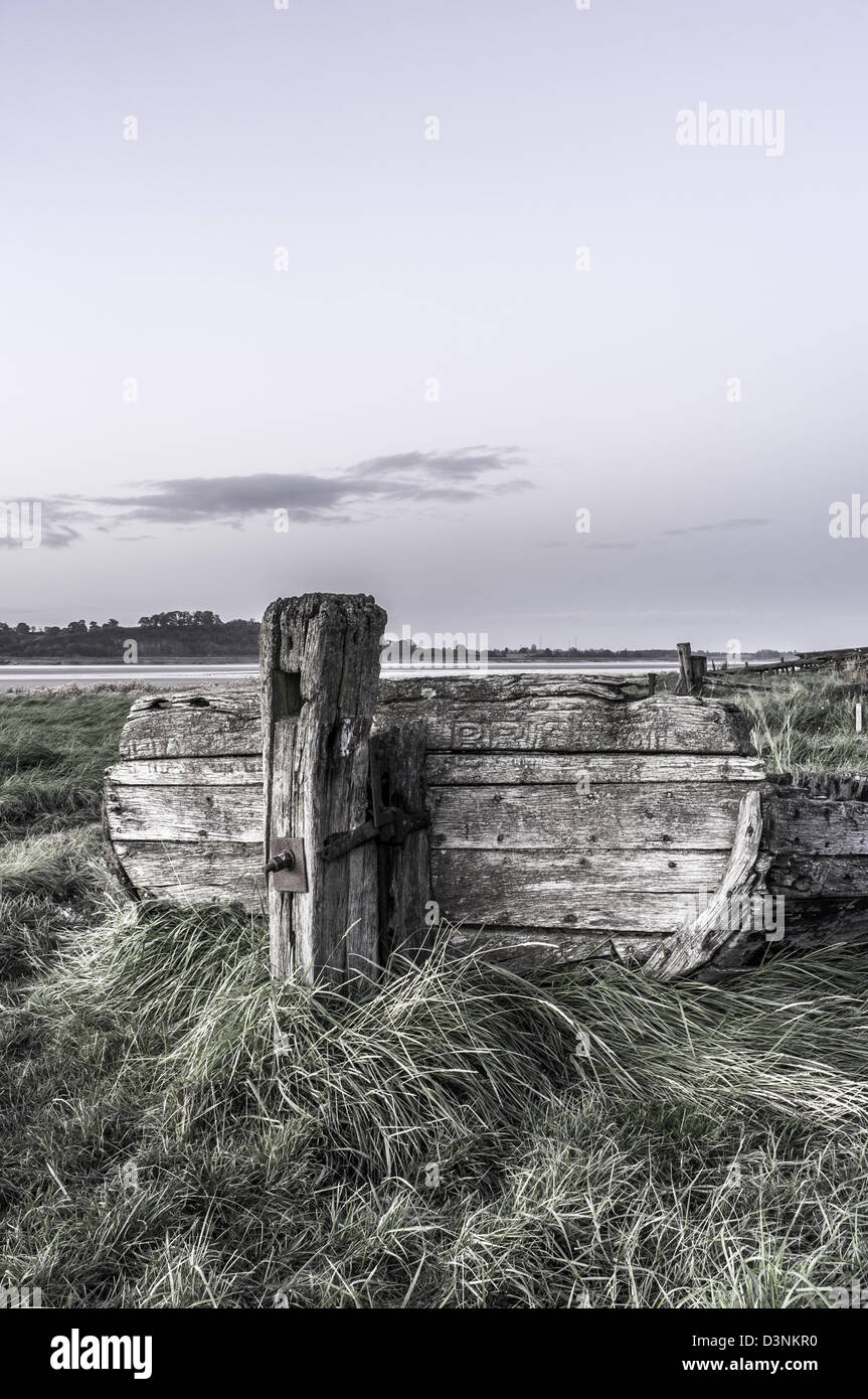 Old wooden barge, Purton Barge Graveyard, near the Gloucester and ...