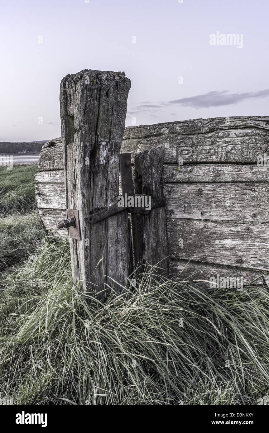 Old wooden barge, Purton Barge Graveyard, near the Gloucester and ...