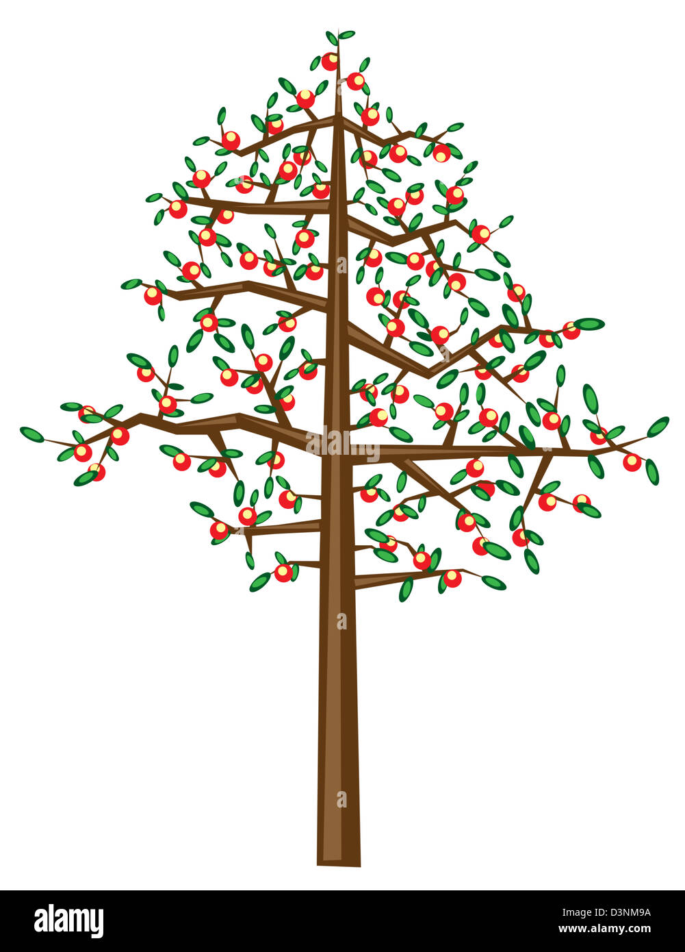 Isolated apple tree with fruits abstract image concept Stock Photo - Alamy