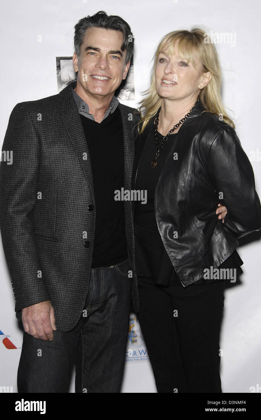 Hollywood, California, U.S. Feb. 21, 2013. Peter Gallagher and Paula ...