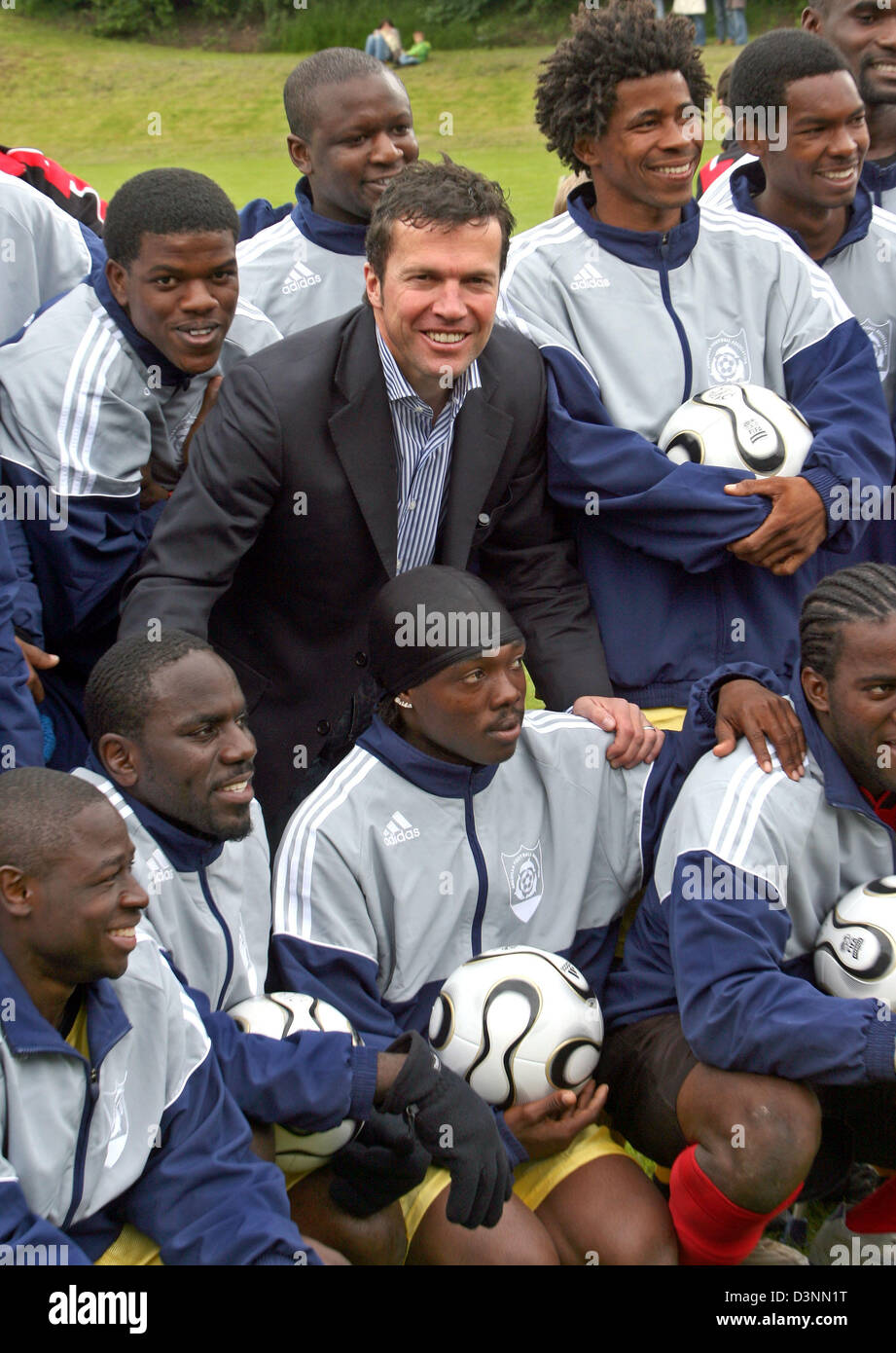 German soccer legend Lothar Matthaeus poses with the Anguilla ...