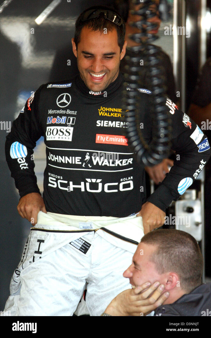 Columbian Formula One pilot Juan Pablo Montoya of McLaren Mercedes ...