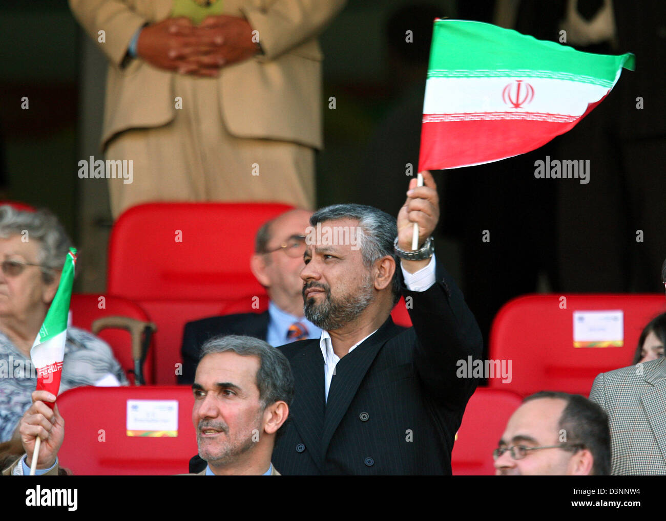 Iranian Vice President Mohammed Aliabadi is seen on the tribune before ...