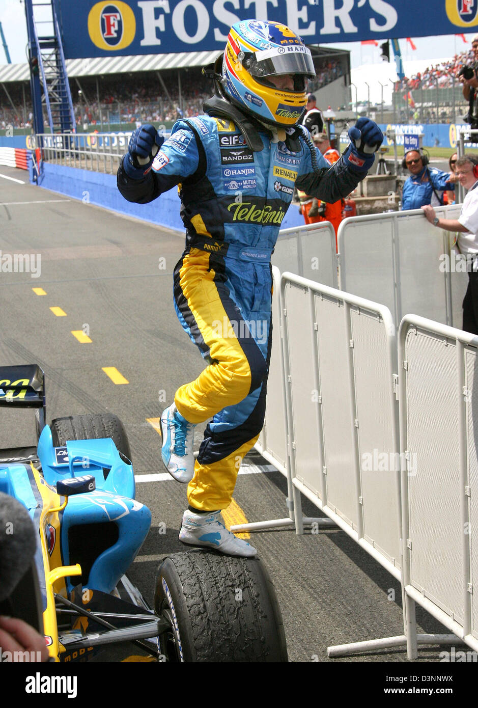 Spanish Formula One driver Fernando Alonso of the Renault F1 team ...