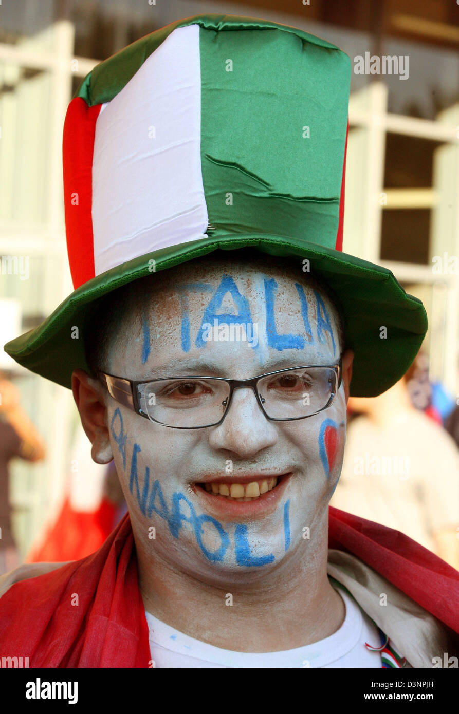 An Italian supporter has his face painted prior to the 2006 FIFA World ...