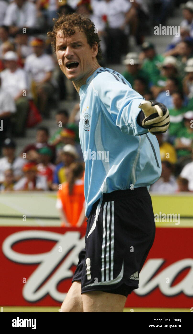 German keeper Jens Lehmann shown during the group A preliminary match ...