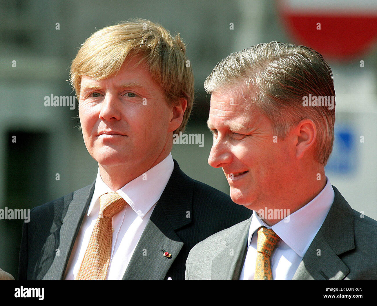 Belgian Crown Prince Philippe (R) and Dutch Crown prince Willem ...