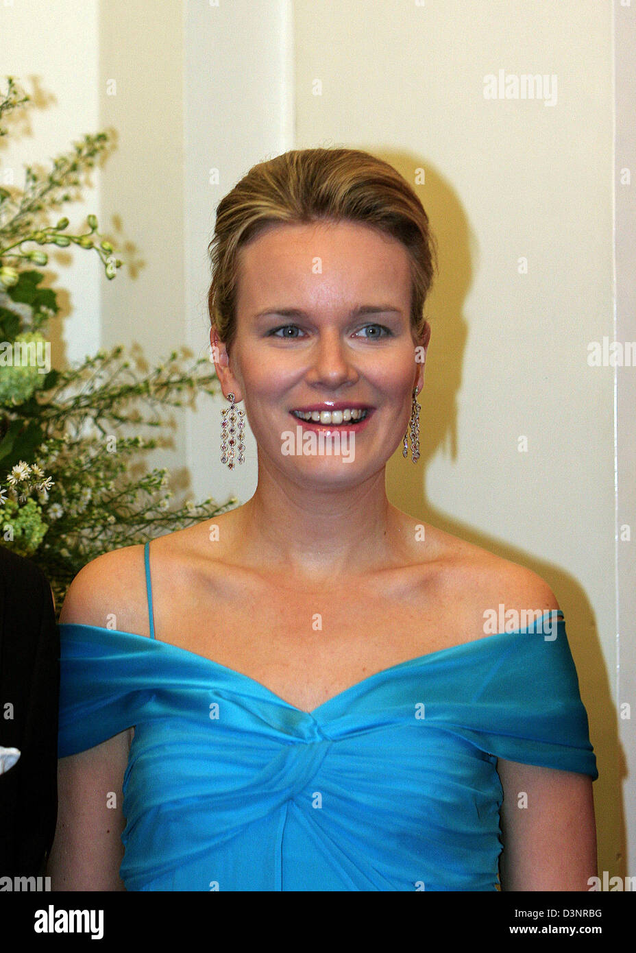 Princess Mathilde photographed at the BOZAR Palais de Beaux Art while ...