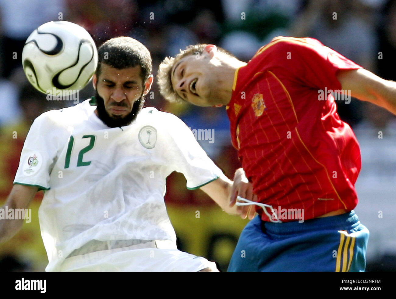 Abdulaziz Khathran (L) of Saudi Arabia and Joaquin of Spain fight for ...
