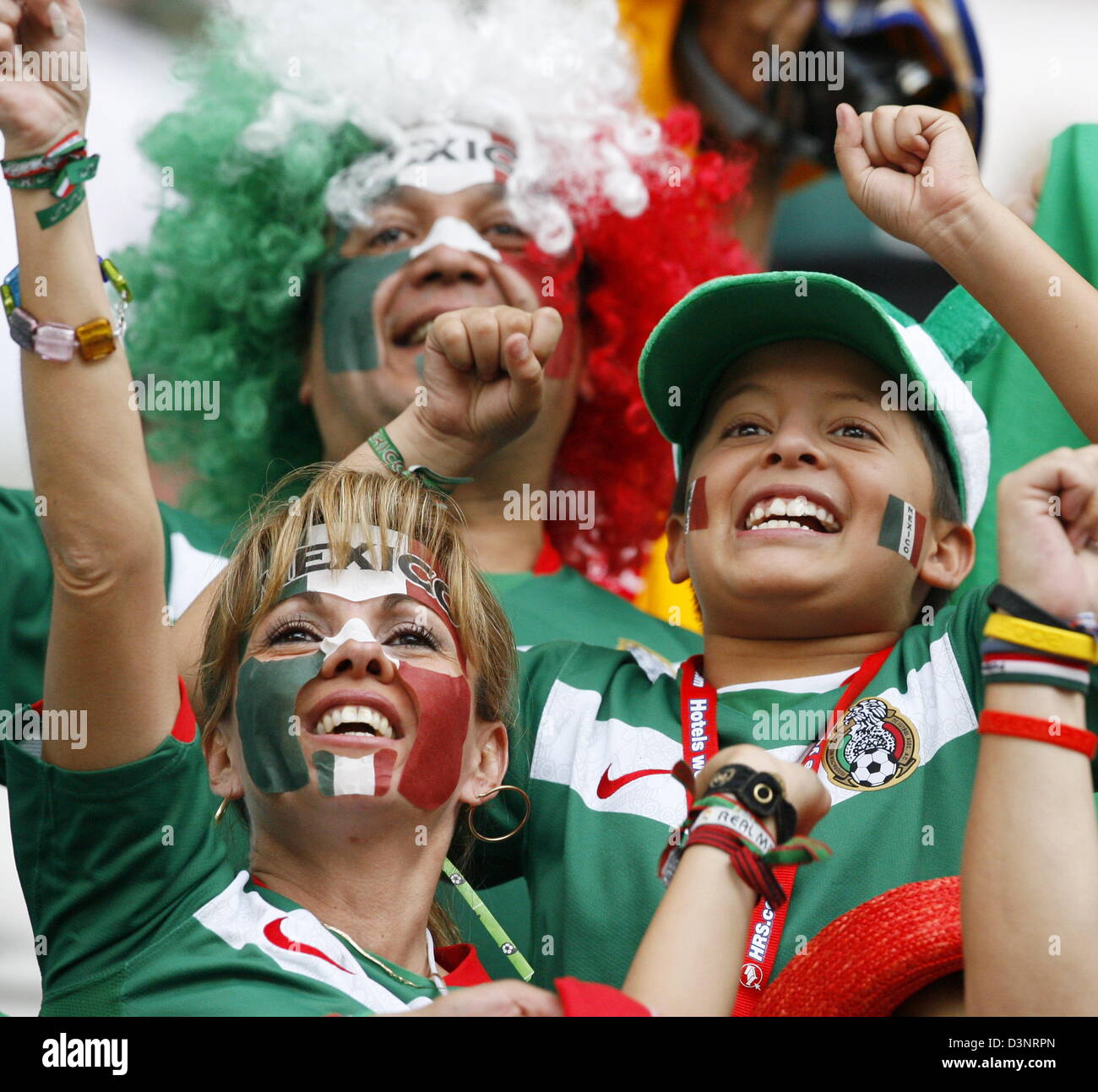 Mexican supporters cheer prior to the 2006 FIFA World Cup Round of 16 ...