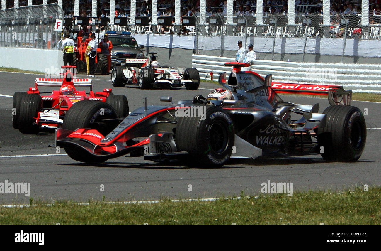 Finnish Formula One driver Kimi Raikkonen of McLaren Mercedes F1 team ...