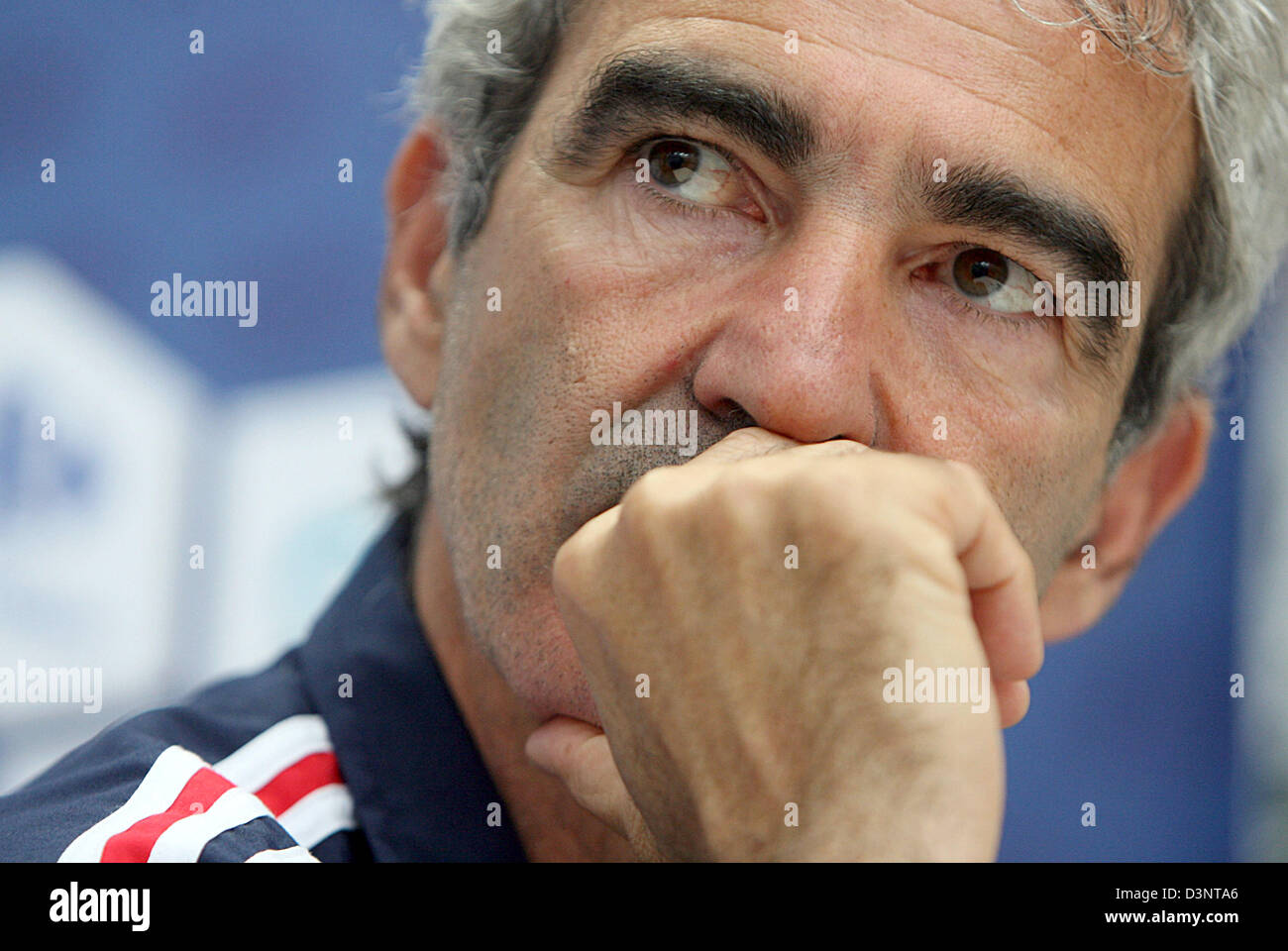 French national soccer team head coach Raymond Domenech is pictured ...