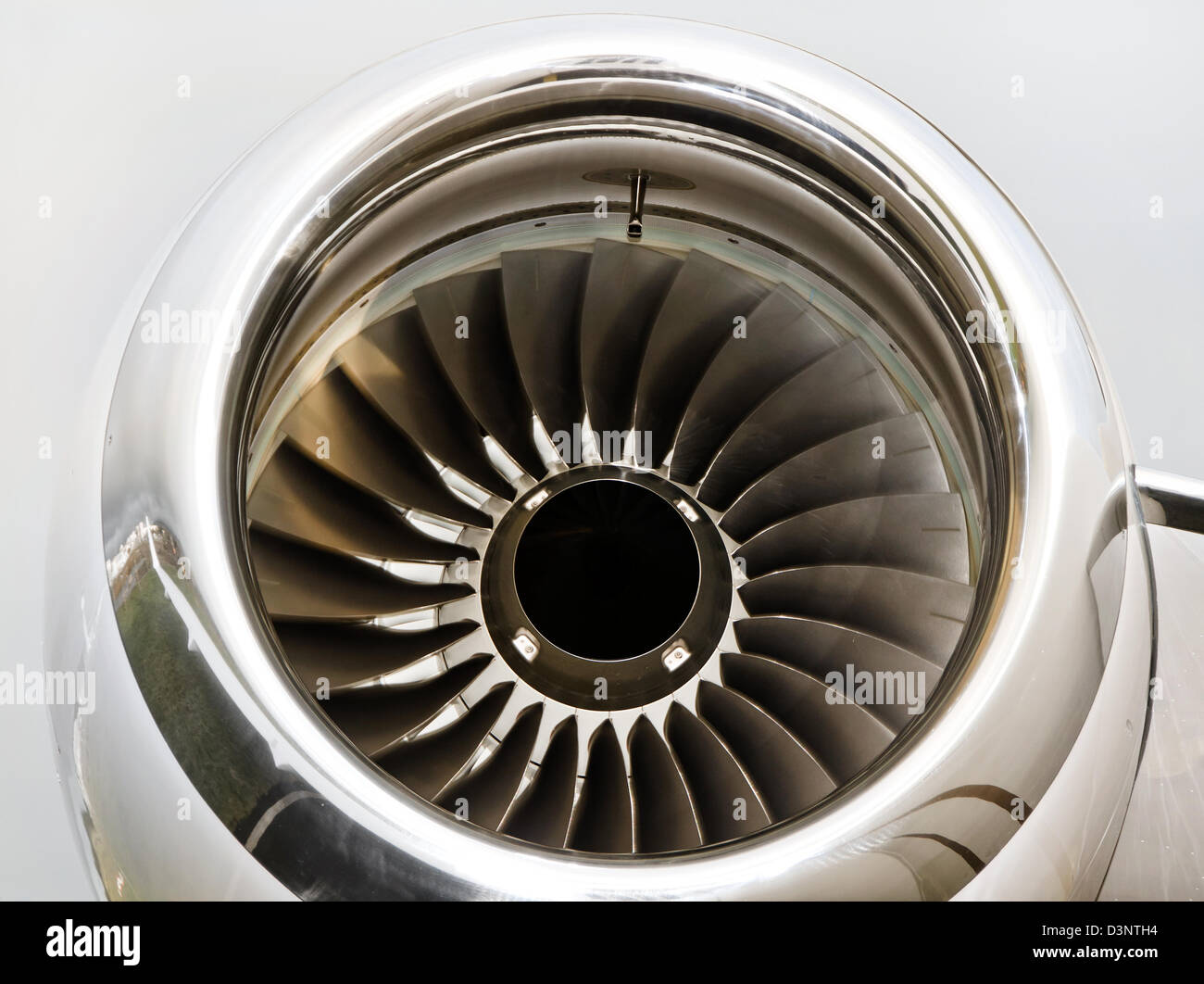 Jet Engine Turbine on a Private Jet Plane - Bombardier Global Express ...