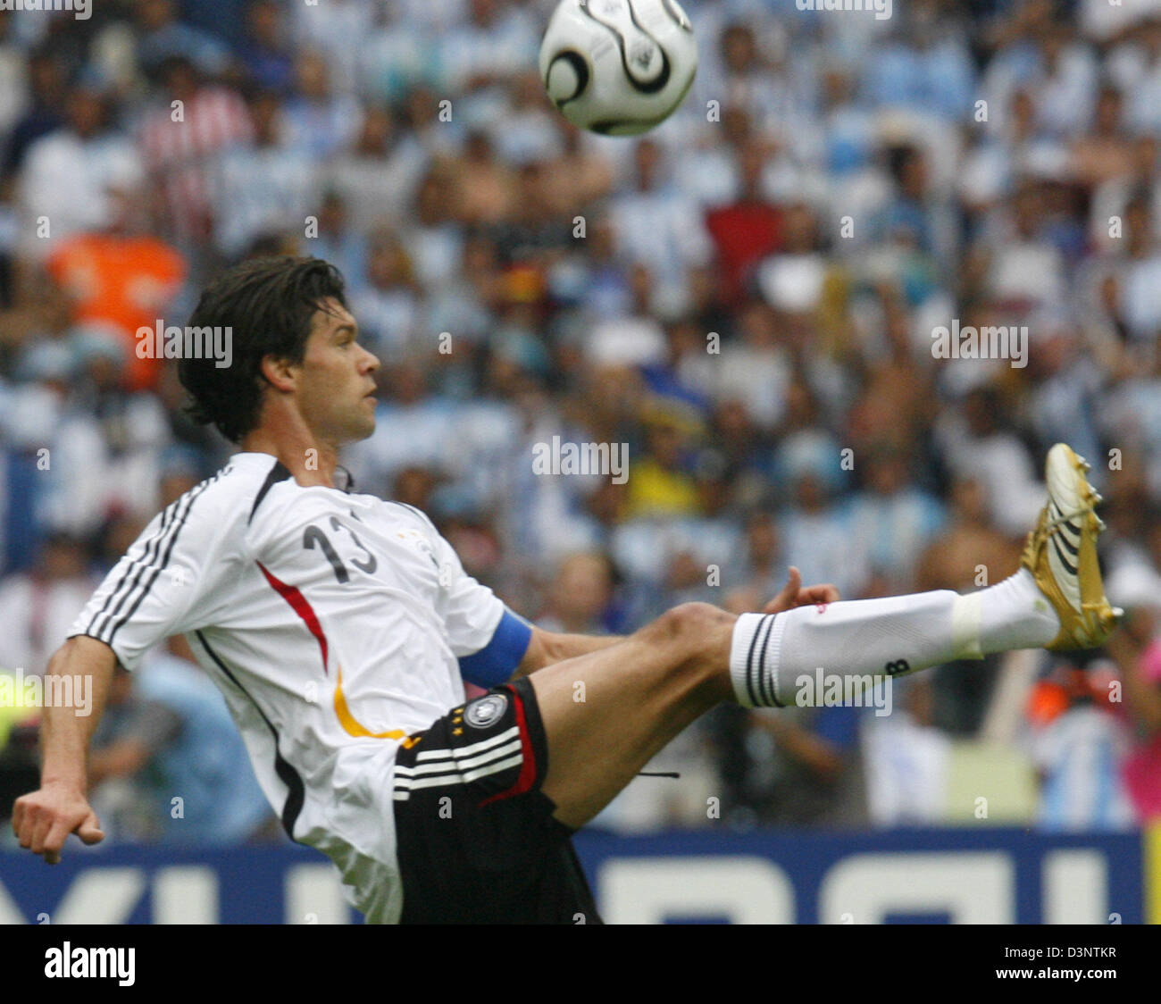 Michael Ballack of Germany in action during the quarter final of the ...