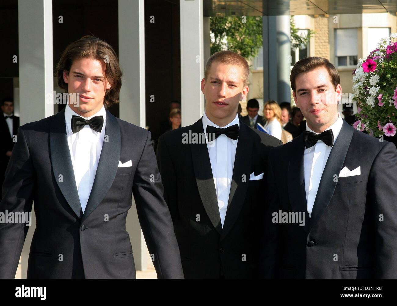 Prince Felix (l), Prince Sebastian (c) and Prince Guillaume (r) arrive ...