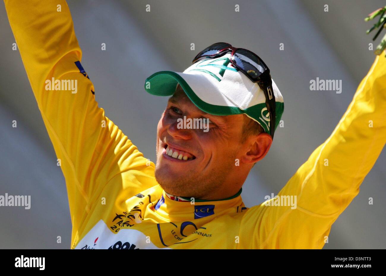 Norwegian cyclist Thor Hushovd of the Credit Agricole cycling team ...