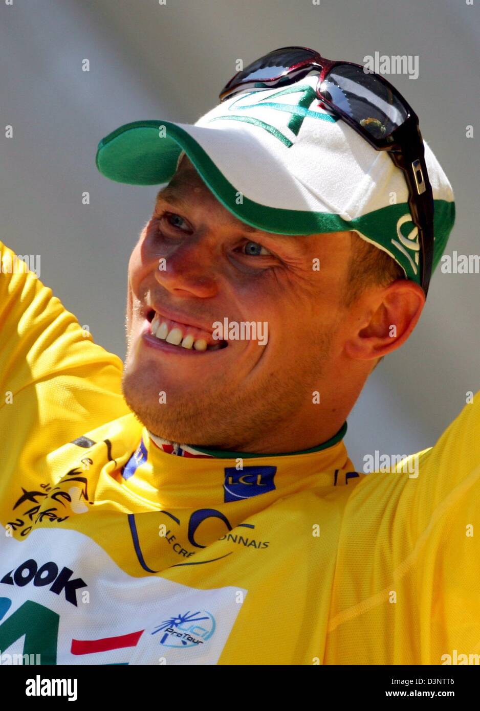 Norwegian cyclist Thor Hushovd of the Credit Agricole cycling team ...